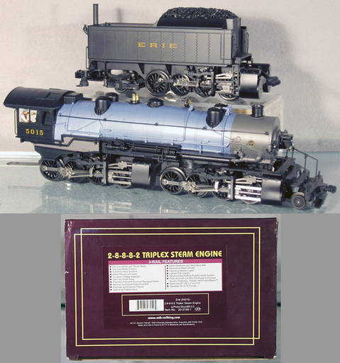 Mth 20 3109 1 Erie Triplex Loco & Tender