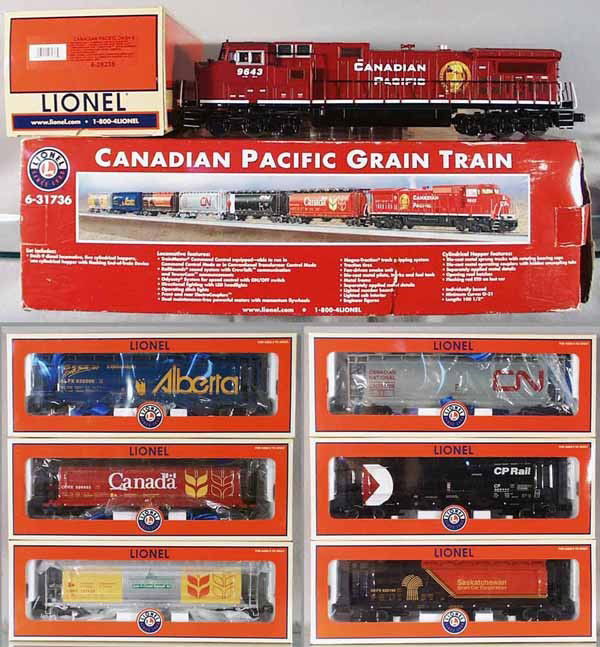 40: LIONEL 31736 CP GRAIN TRAIN