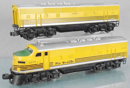 Lionel Postwar 2379 Rio Grande Ab Diesel F3 Locomotives