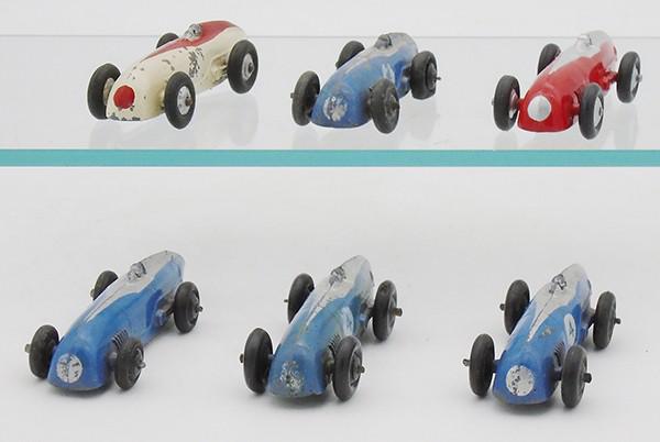 6 Dinky 23a Racing Cars