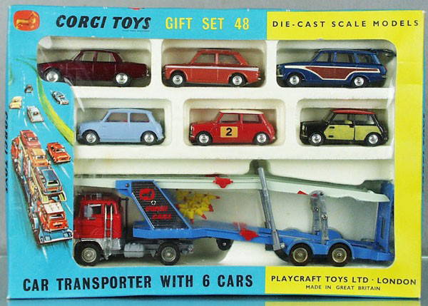 Corgi Gs48 Car Transporter W/6 Cars
