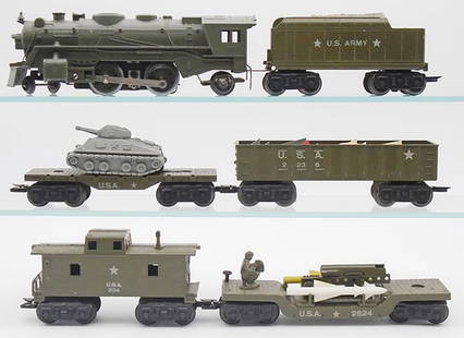 Marx Olive Drab Military Train Set No. 52975