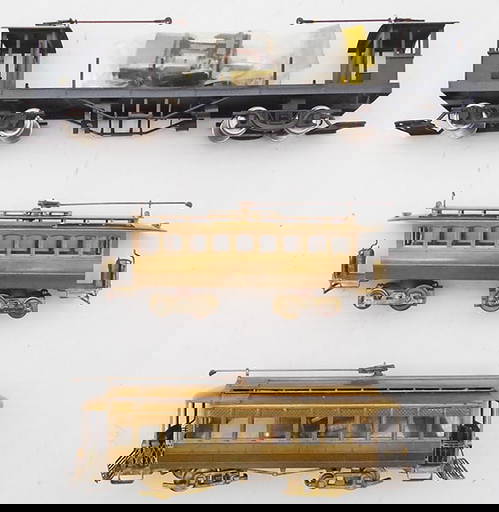 3 Model Tramway System Brass Trolleys