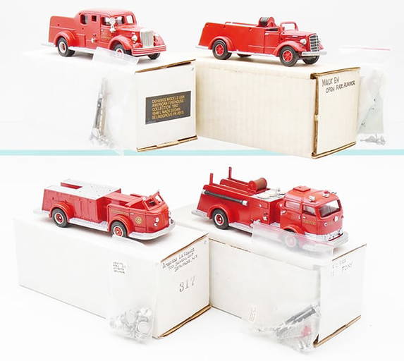 4 Dehanes Model Fire Trucks