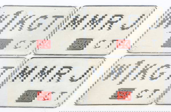 2 Connecticut Vanity Plate Pairs Auction