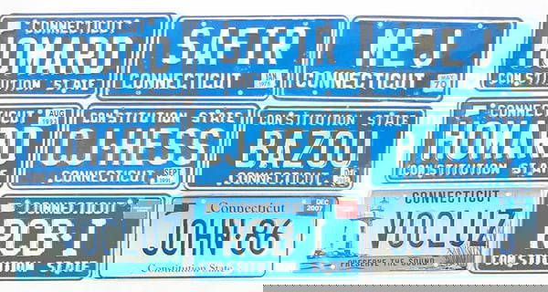 9 Vintage Connecticut Vanity Plates