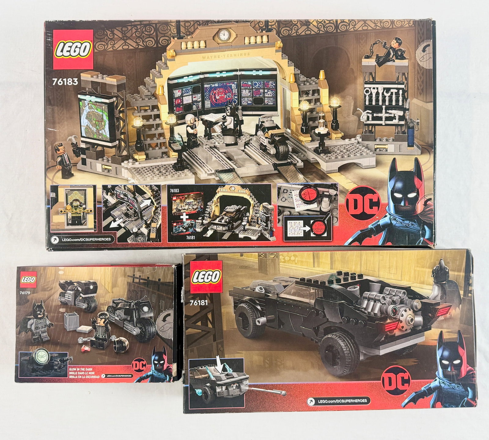 Three Lego Dc The Batman Building Sets Including Batcave 76183 ...