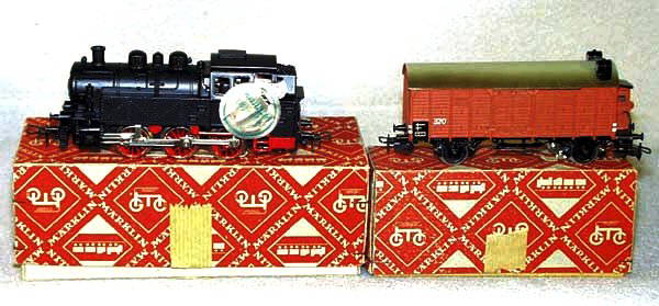 Marklin Lot: Ho Ga, Tm800 Loco, Ob; 320s Box Car W/