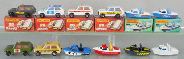 12 Matchbox Superfast Cars & Boats
