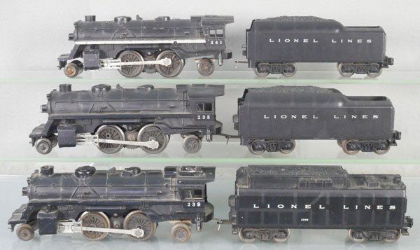 3 Lionel Loco & Tender Sets