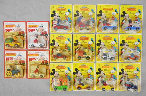 10 Matchbox Disney & Popeye Vehicles