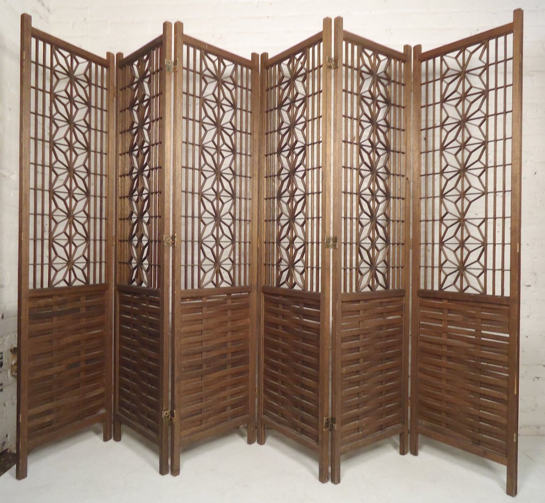 Six Panel Teak Screen