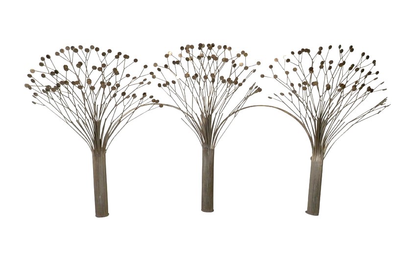 C. Jere Style Brass Trees Sculpture