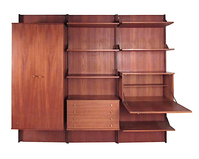 Mid Century Modern Teak Wall Unit