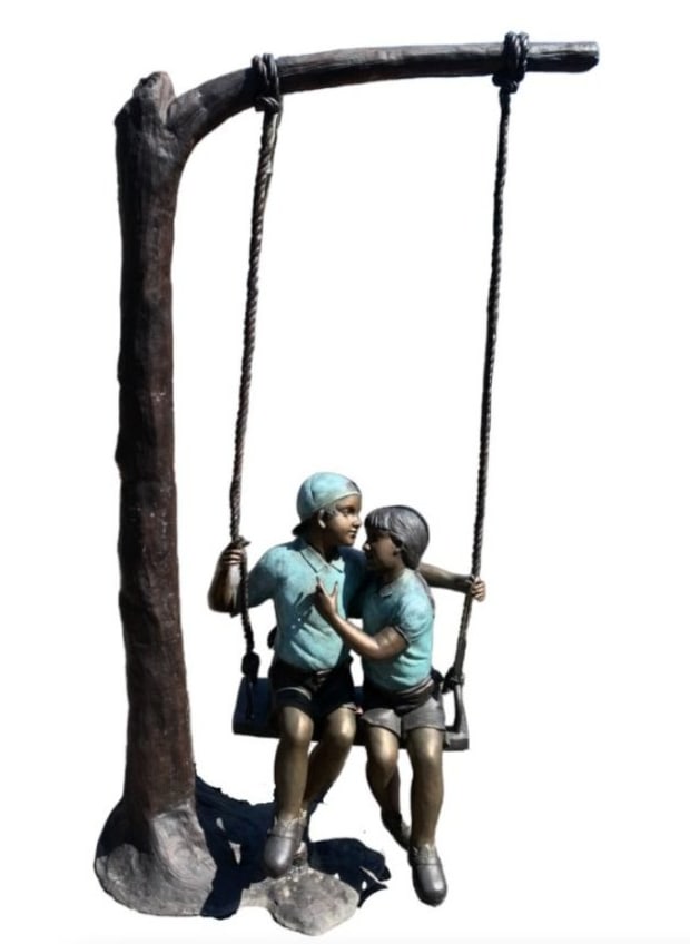 Bronze Statue Of Children On Swing - Jul 11, 2024 | A1 Consignment And Auction Gallery Inc In Nj