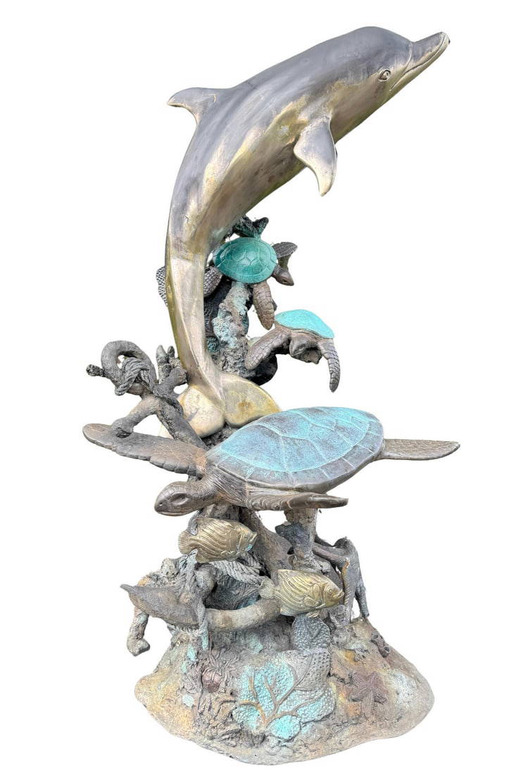 Magnificent Nautical Bronze Fountain Statue Auction