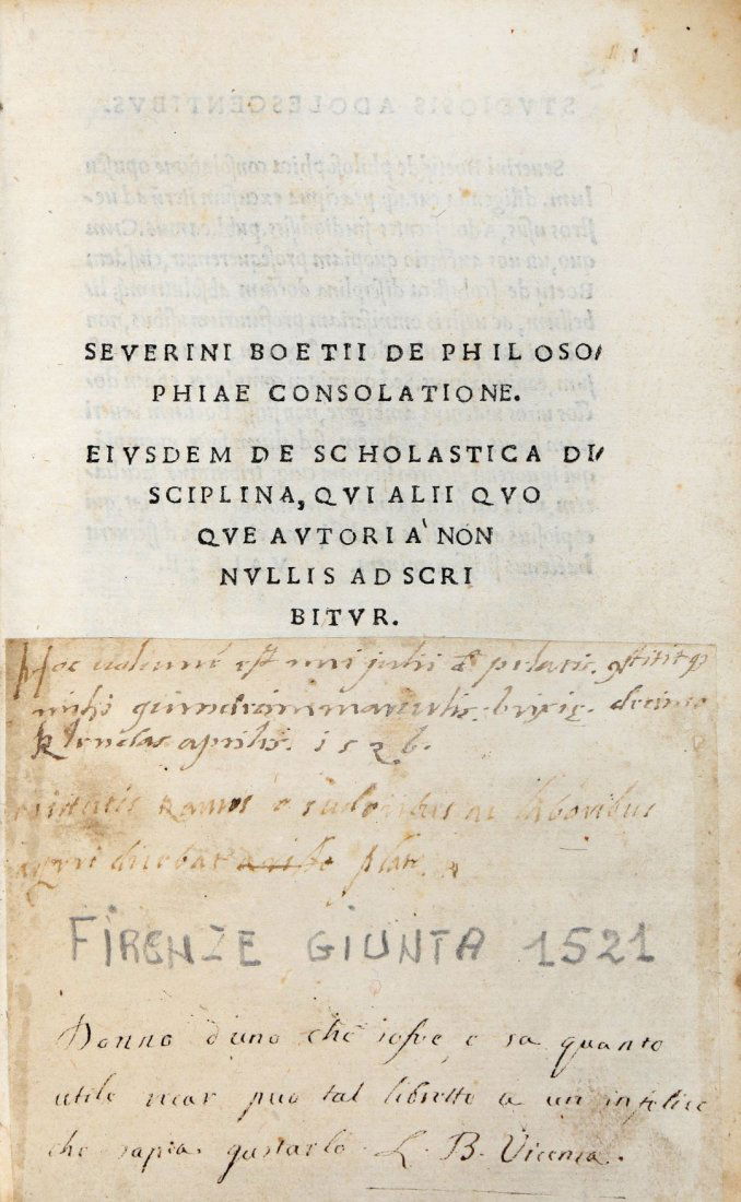 Boethius Anicius Manlius Torquatus Severinus, 1521
