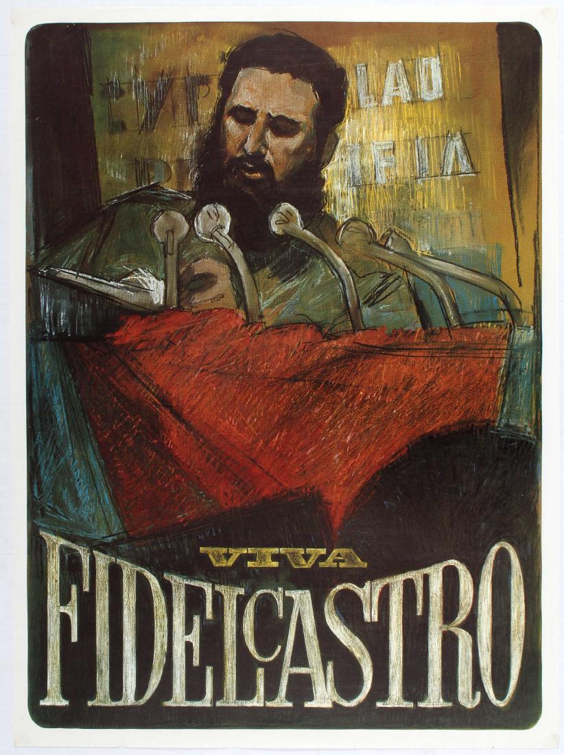 Propaganda poster Viva Fidel Castro Cuba - Apr 22, 2017 | AntikBar ...