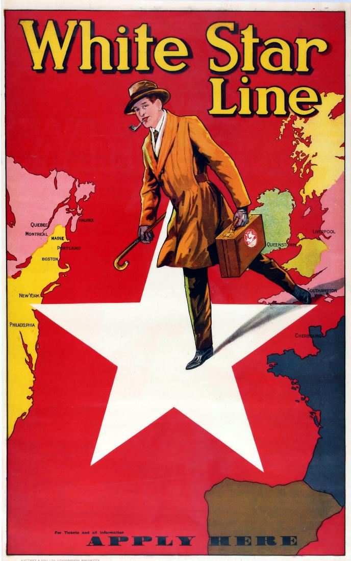 Travel Advertising Poster White Star Line