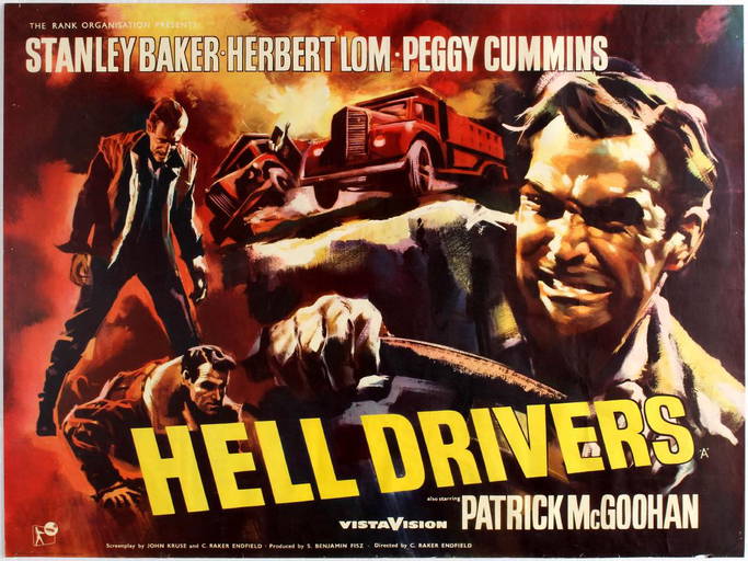 Movie Poster Hell Drivers British Film Noir Raker