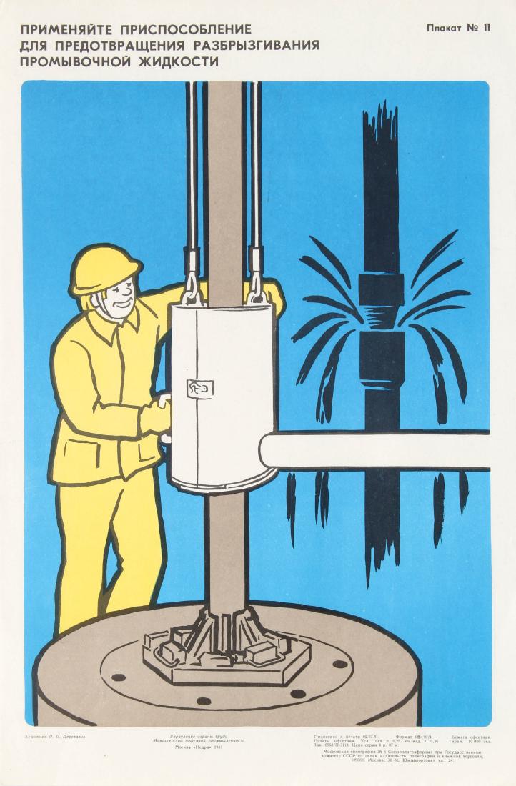 Propaganda Poster Set of 5 Soviet Oil Exploration