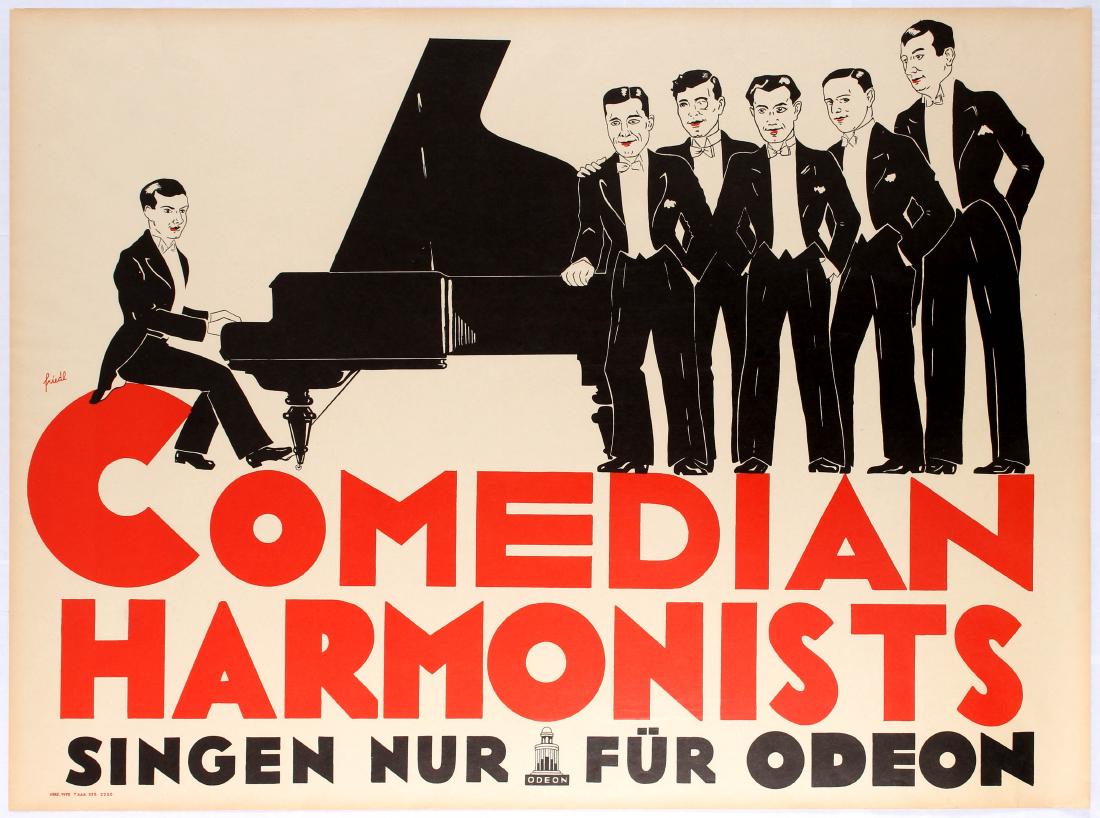 Original Advertising Poster Comedian Harmonists Odeon