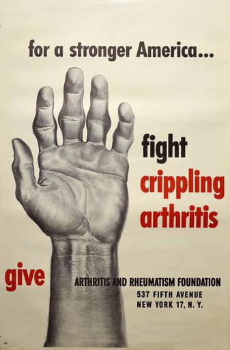 Advertising Poster Fight Crippling Arthritis Foundation