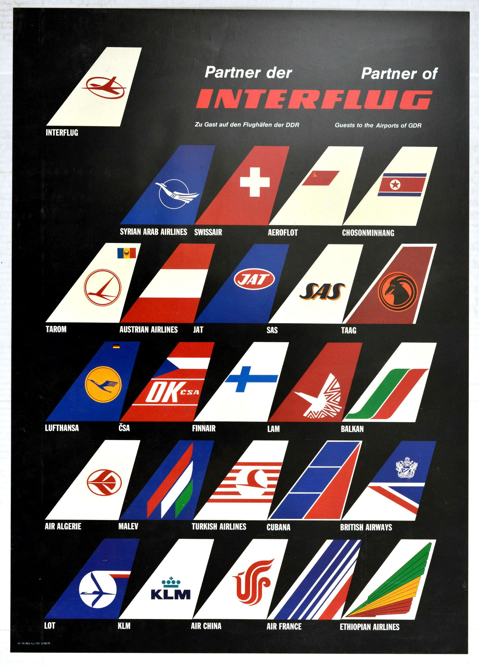 Advertising Poster Partner Interflug Airlines DDR - Apr 17, 2021 ...