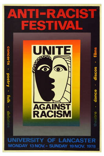 Advertising Poster Anti Racist Festival Unite UK Racial Equality - Apr ...
