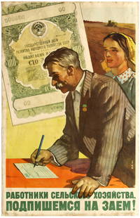 1930 Russian Original Vintage Soviet Election Propaganda Poster