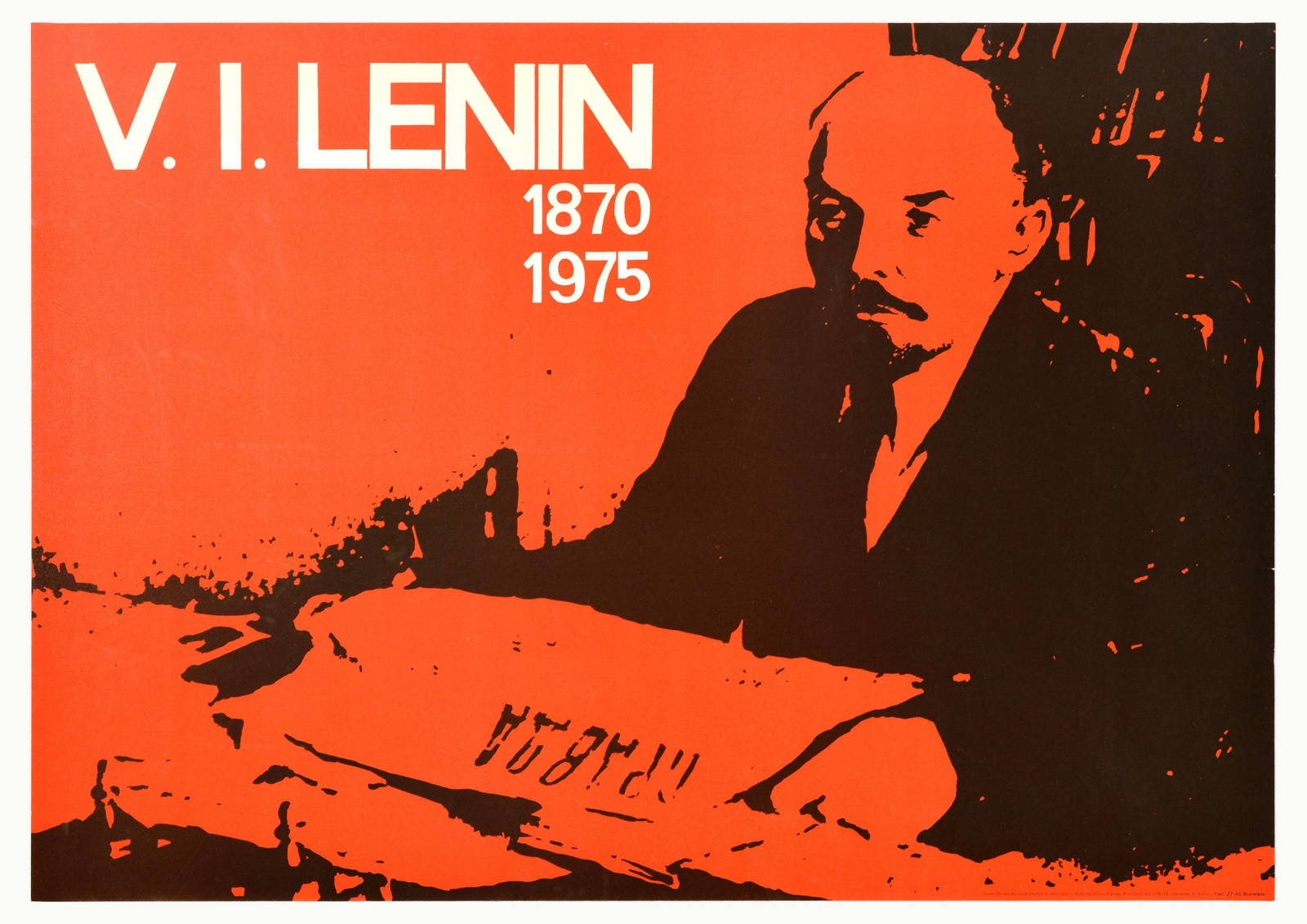 Propaganda Poster Lenin Czechoslovakia Soviet Union Ussr Auction