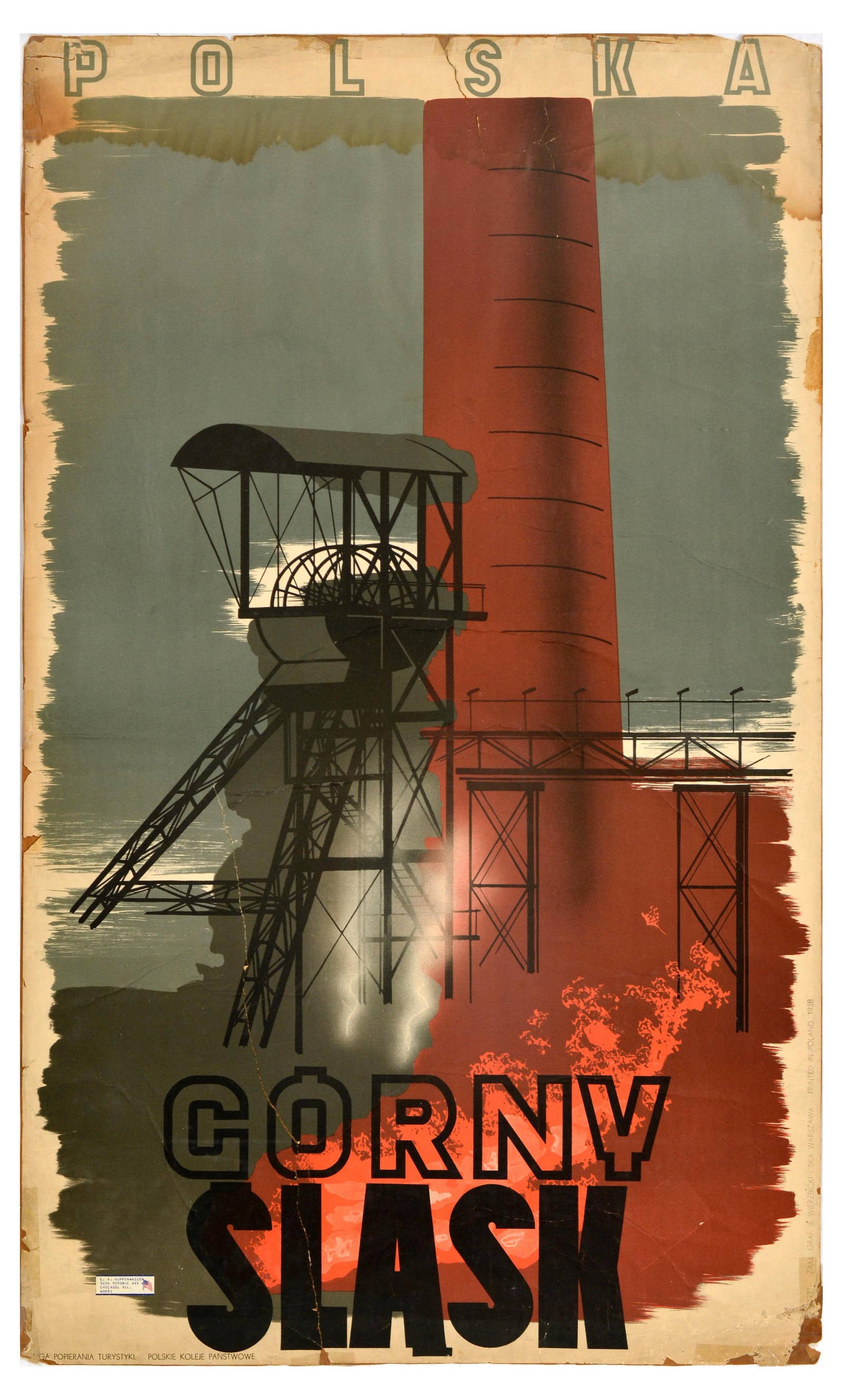 Travel Poster Poland Upper Silesia Art Deco Pologne Gorny Slask Polska ...