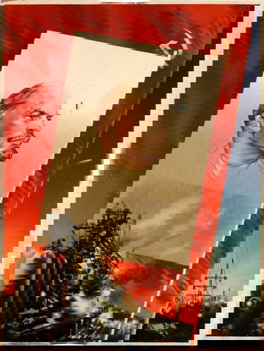 Propaganda Poster Pravda Newspaper Lenin Ussr Soviet Industry