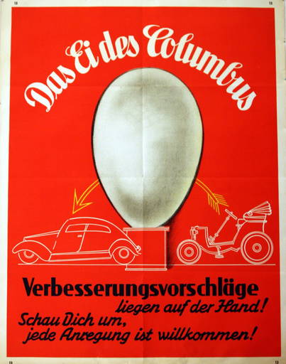 Original Advertising Poster Car Dealership Germany