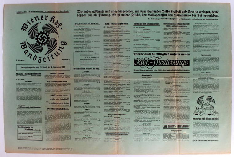 Original poster NSDAP KdF 1939 VW Beetle - May 30, 2015 | AntikBar ...