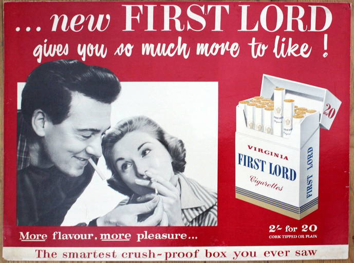 First Lord Cigarettes More Flavour Advertising Poster