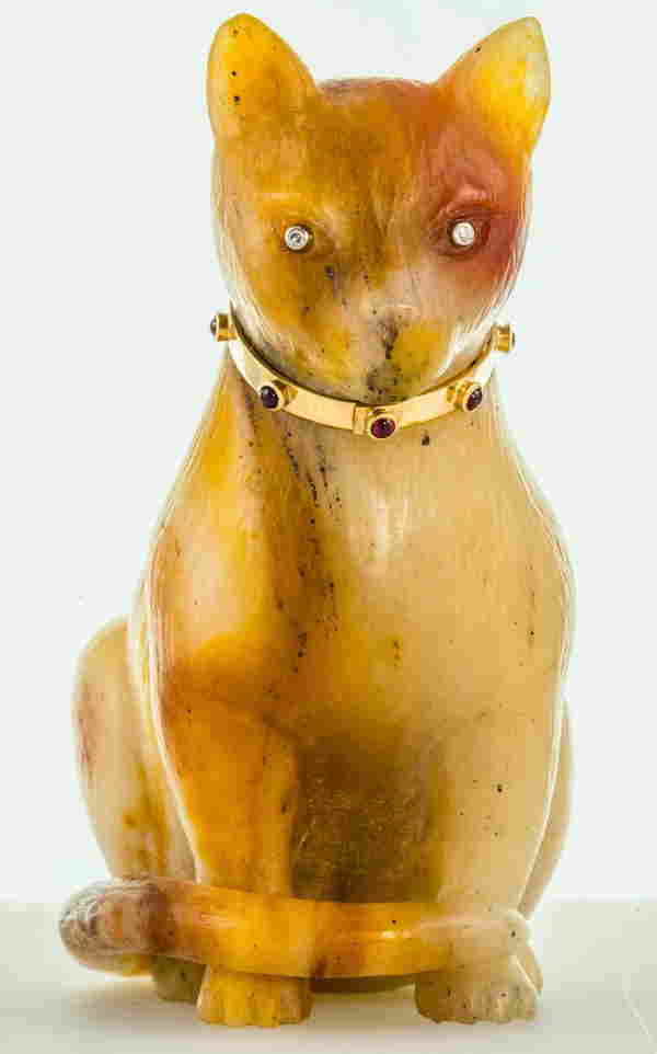 A WELLCARVED HARDSTONE CAT SCULPTURE, POSSIBLY BY - Jun 26, 2014 ...