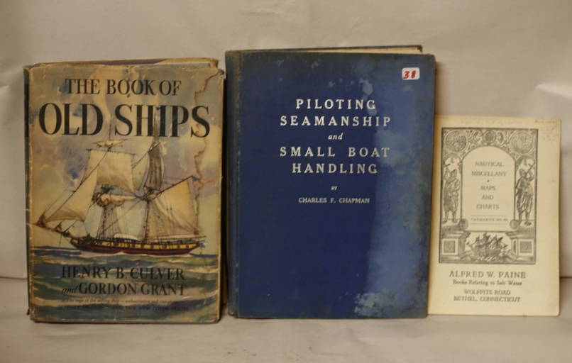 3 Old Marina Ship Books Seaman Ship, Charts.