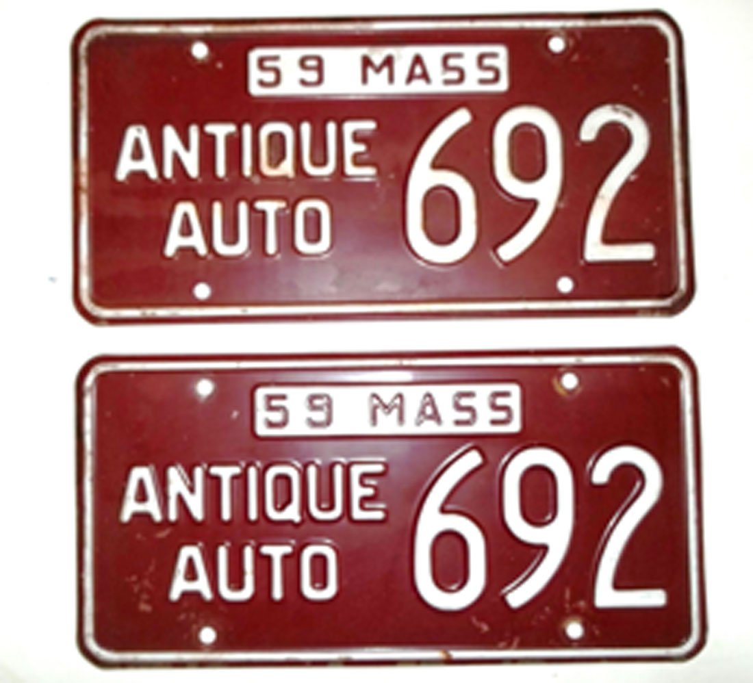 1959 Massachusetts Antique License Plates
