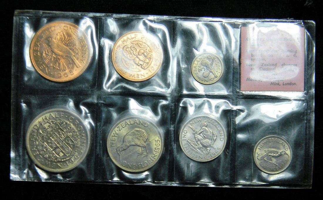 Pre Decimal New Zealand Coin Set Mint State Coins