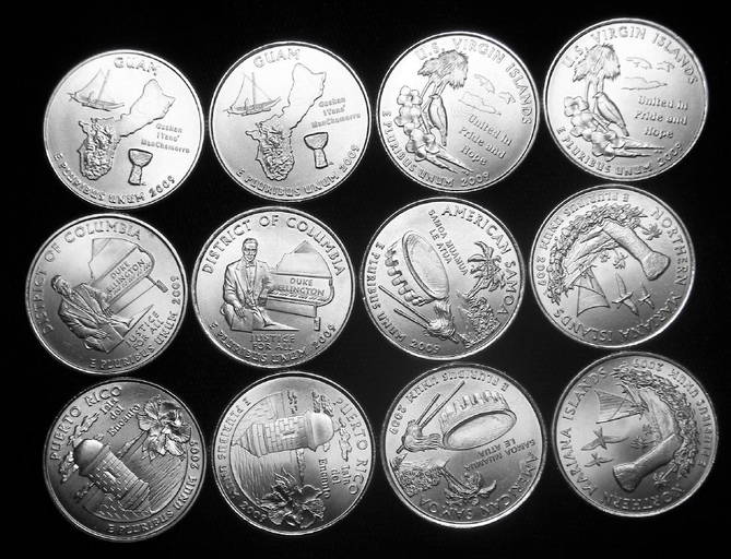 2009 P & D Complete Set Of Satin Finish Quarters