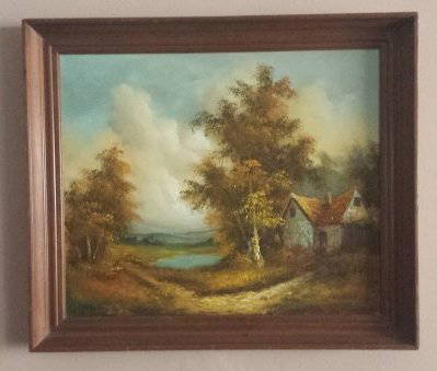 Signed Oil Painting By " Wallock"