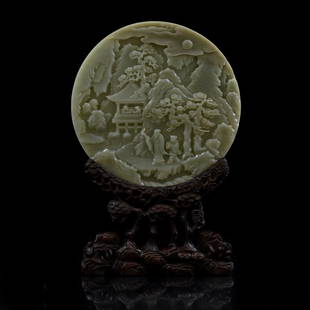 Chinese Fine Jade Panel
