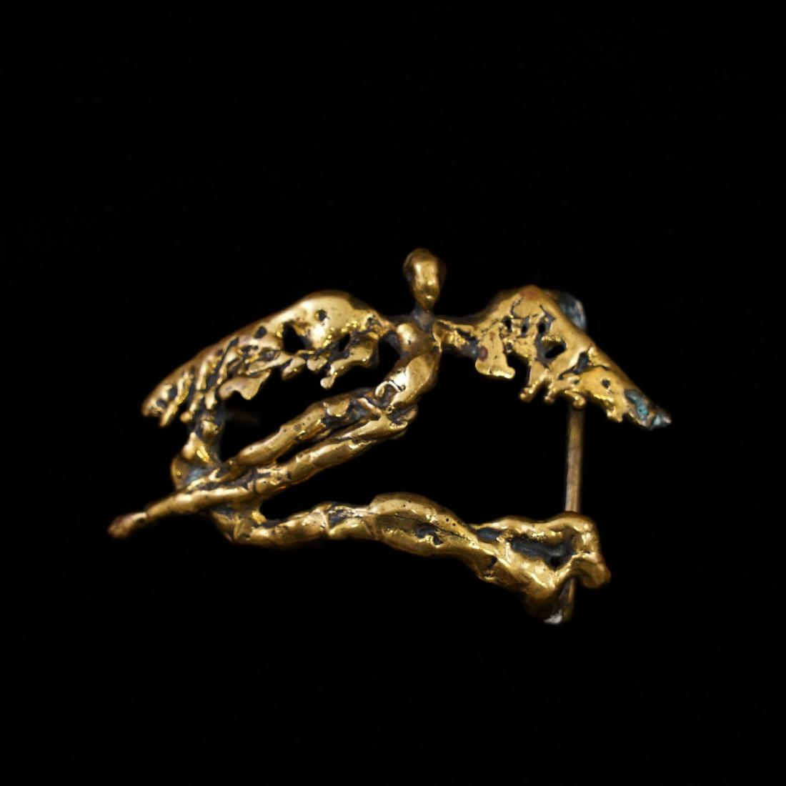 EARLY DAVID YURMAN BRASS PIN, THE ANGEL
