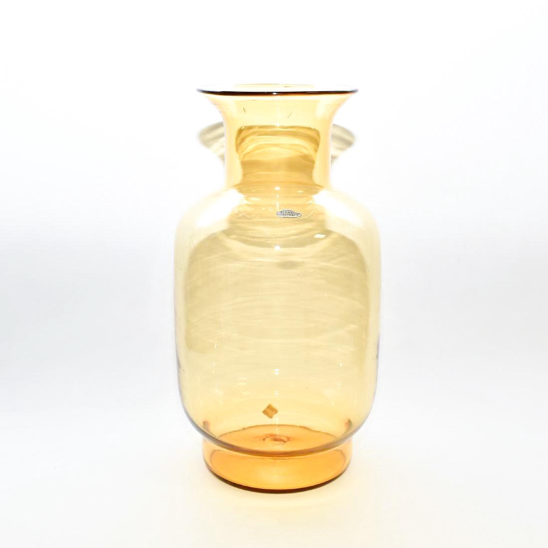 Large Blenko Yellow Glass Vase