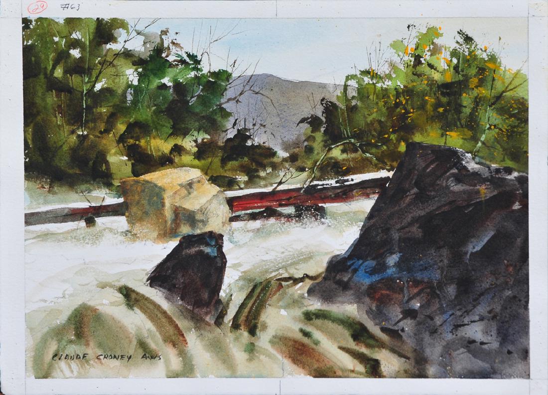 CLAUDE CRONEY, AWS (1926 “ 1993) "ROCKS IN A STREAM"