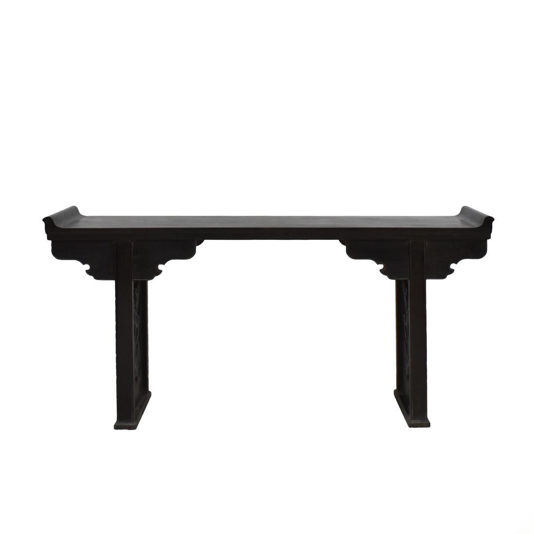 CHINESE ZITAN EVERTED RIM ALTAR TABLE