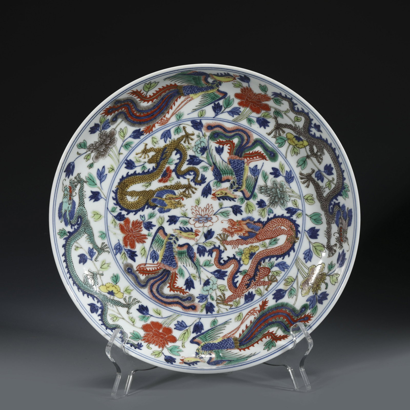 YONGZHENG WUCAI DRAGONS PLATE - Sep 08, 2022 | EDEN Fine Antiques ...