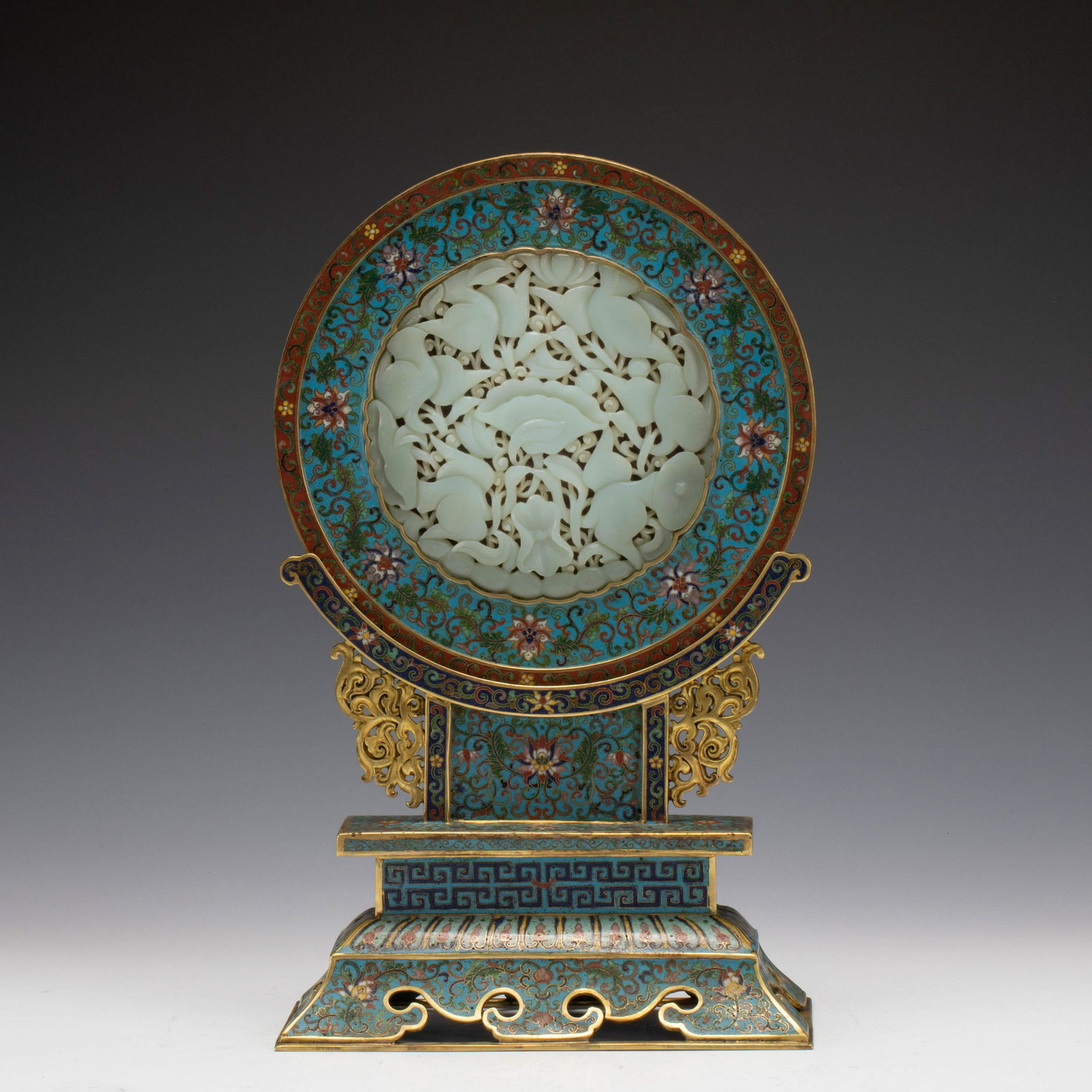 QING CLOISONNE INLAID JADE SCREEN (#0091) on Dec 29, 2022 | EDEN Fine ...