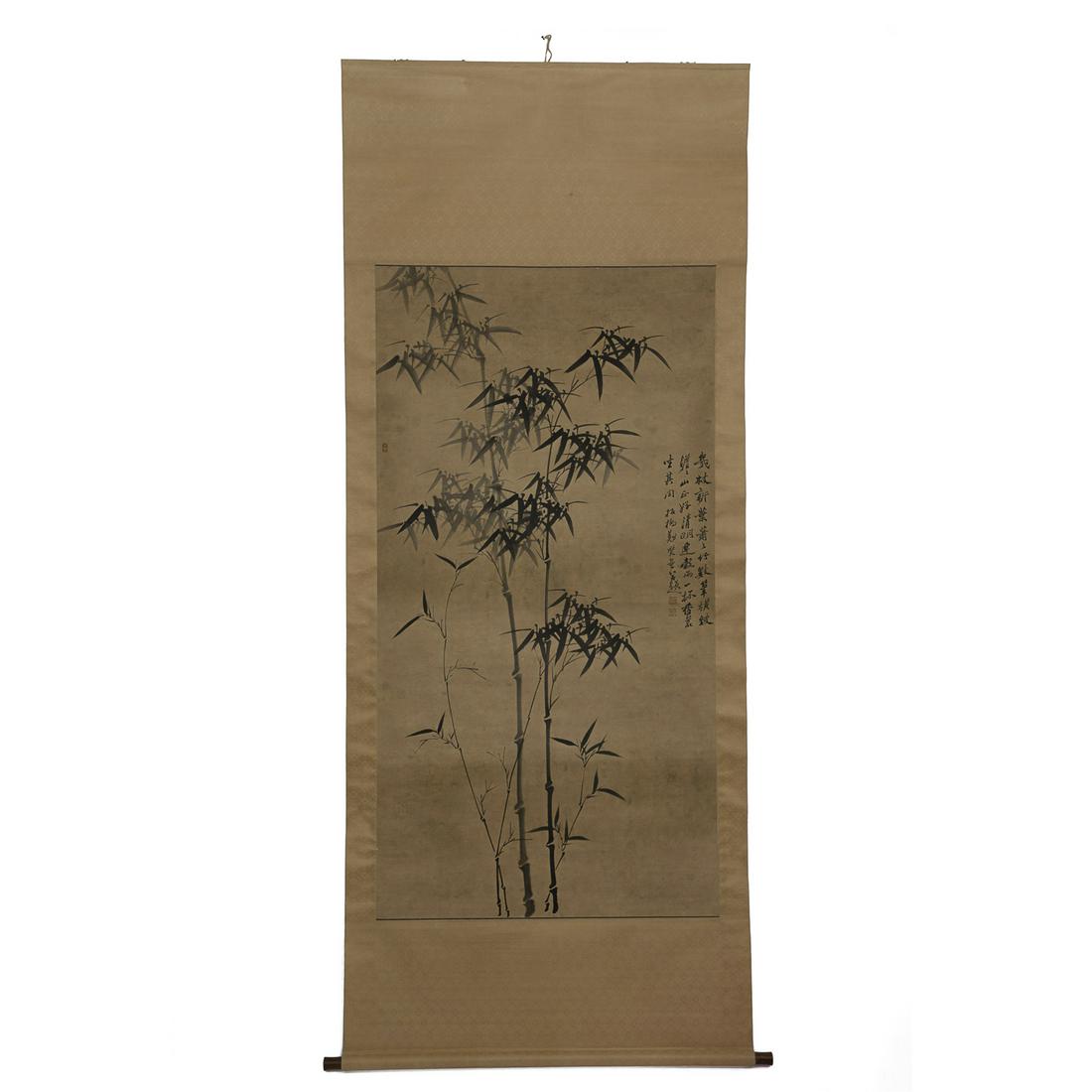 Zheng Banqiao Bamboo Scroll Painting Auction